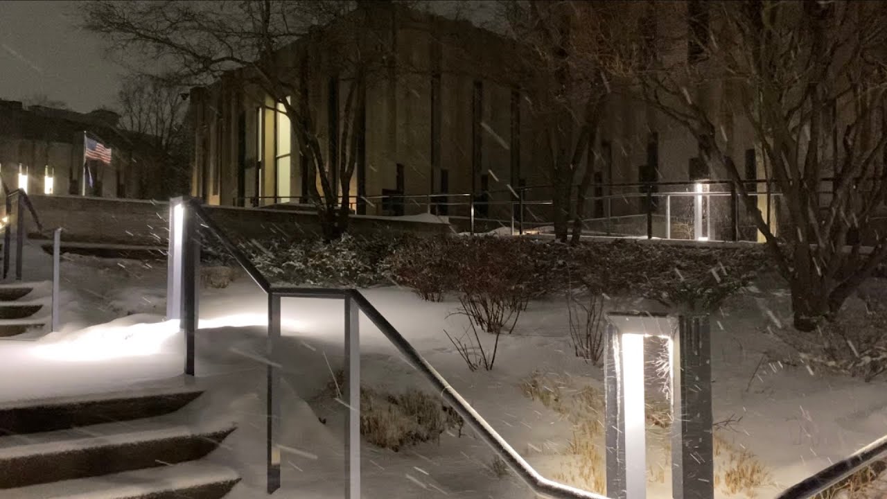 V-Day Night Snow Walk: Evanston Illinois/Chicago Suburb February 2025 ...