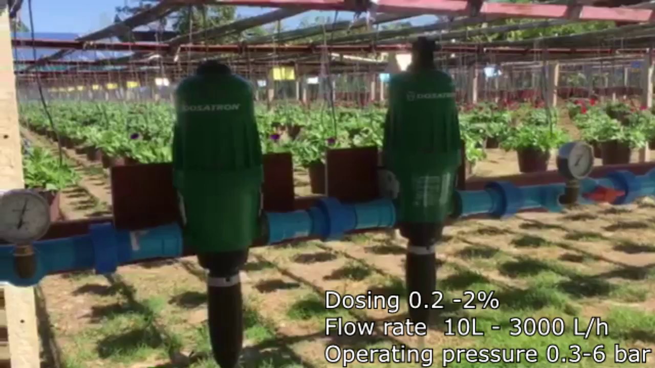 Dosatron D3GL2VF Installation on Flower Farm - YouTube