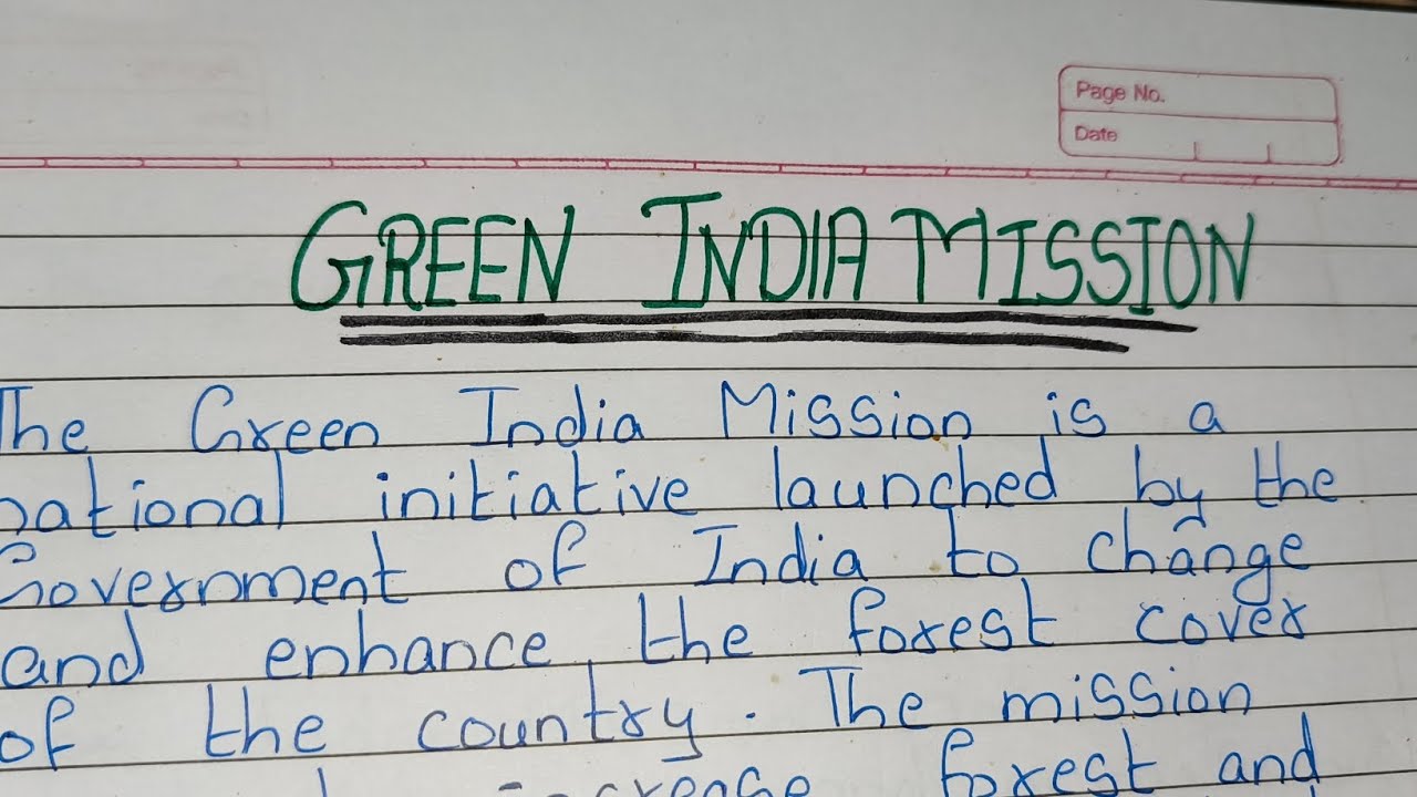 Green India Mission Essay in english/ Essay on Green India Mission ...