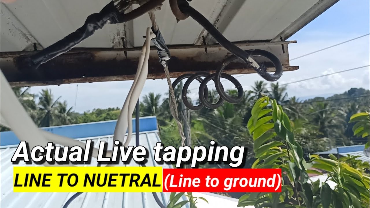actual video ng live tapping, Line to nuetral (line to ground) , - YouTube
