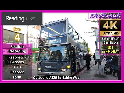[Readingbuses] Short recording ~ the lion 4 - Bus 805 (YN54 AEW ...