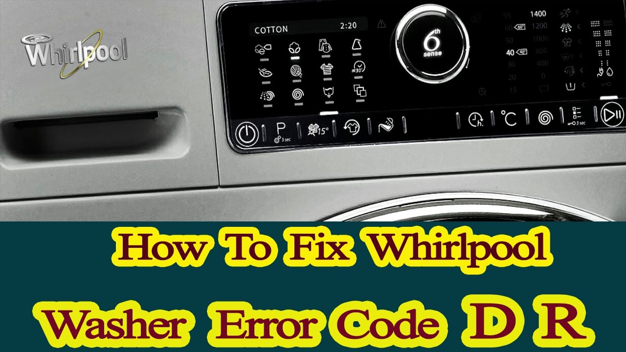 whirlpool washing machine error code dr - YouTube