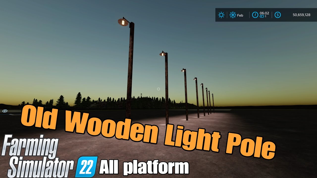 Old Wooden Light Pole / FS22 mod for all platforms - YouTube