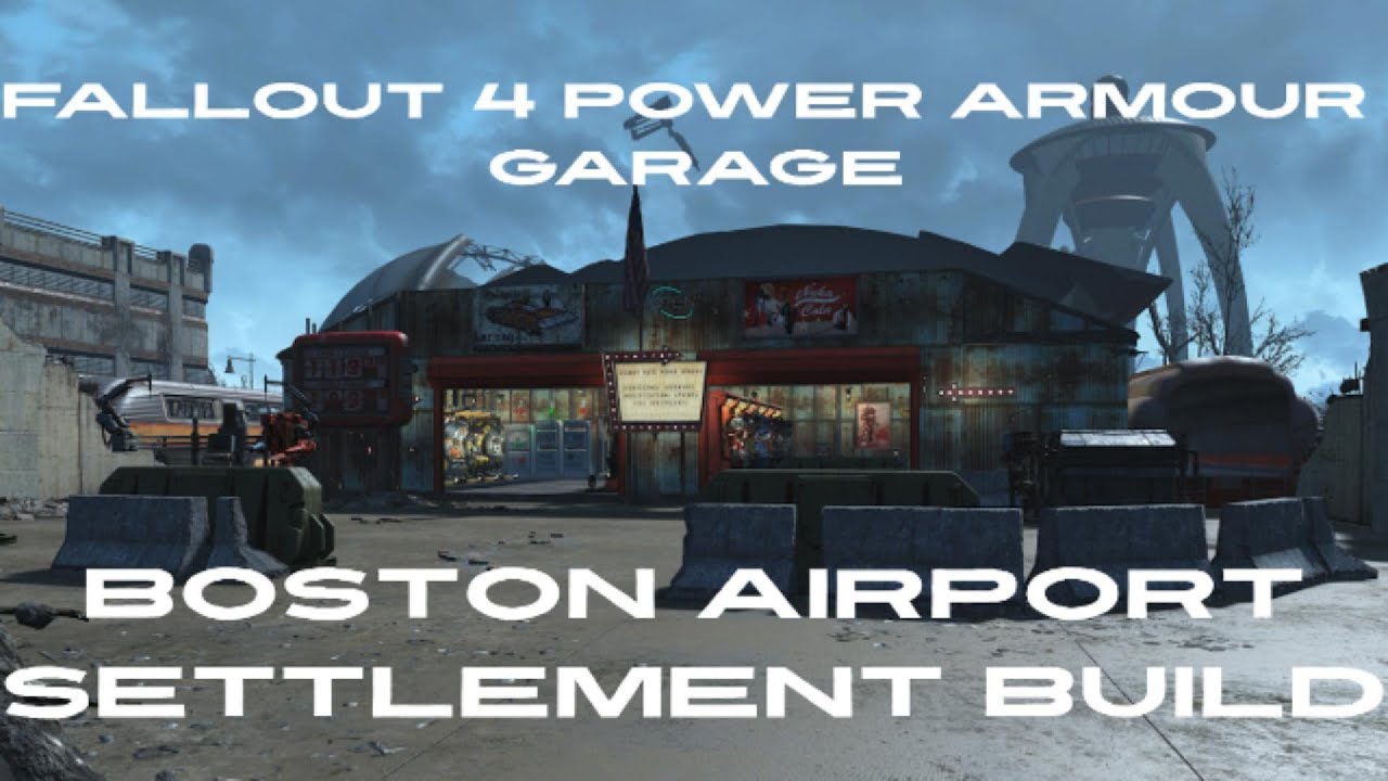 Fallout 4 Settlement Build: Power Armour Garage - YouTube