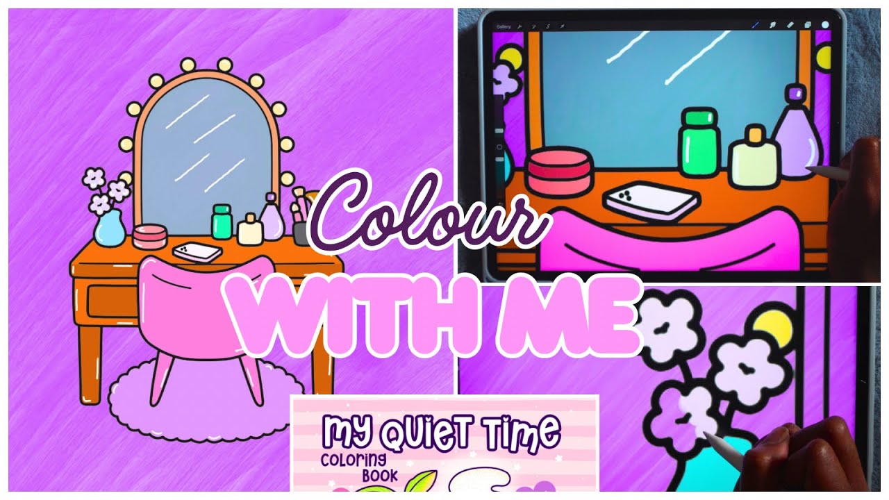 COLOUR WITH ME ️| ASMR | MY QUIET TIME COLOURING BOOK - YouTube