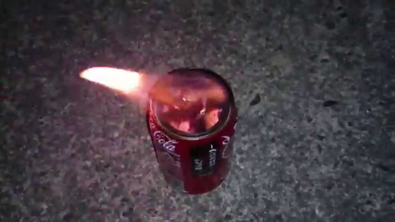 pop can wood gas stove burn test - YouTube