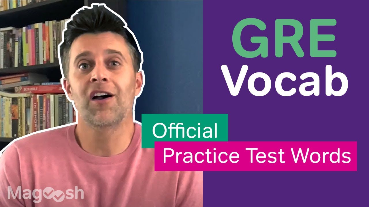 Words From the Official Practice Test - GRE Vocab Wednesday - YouTube