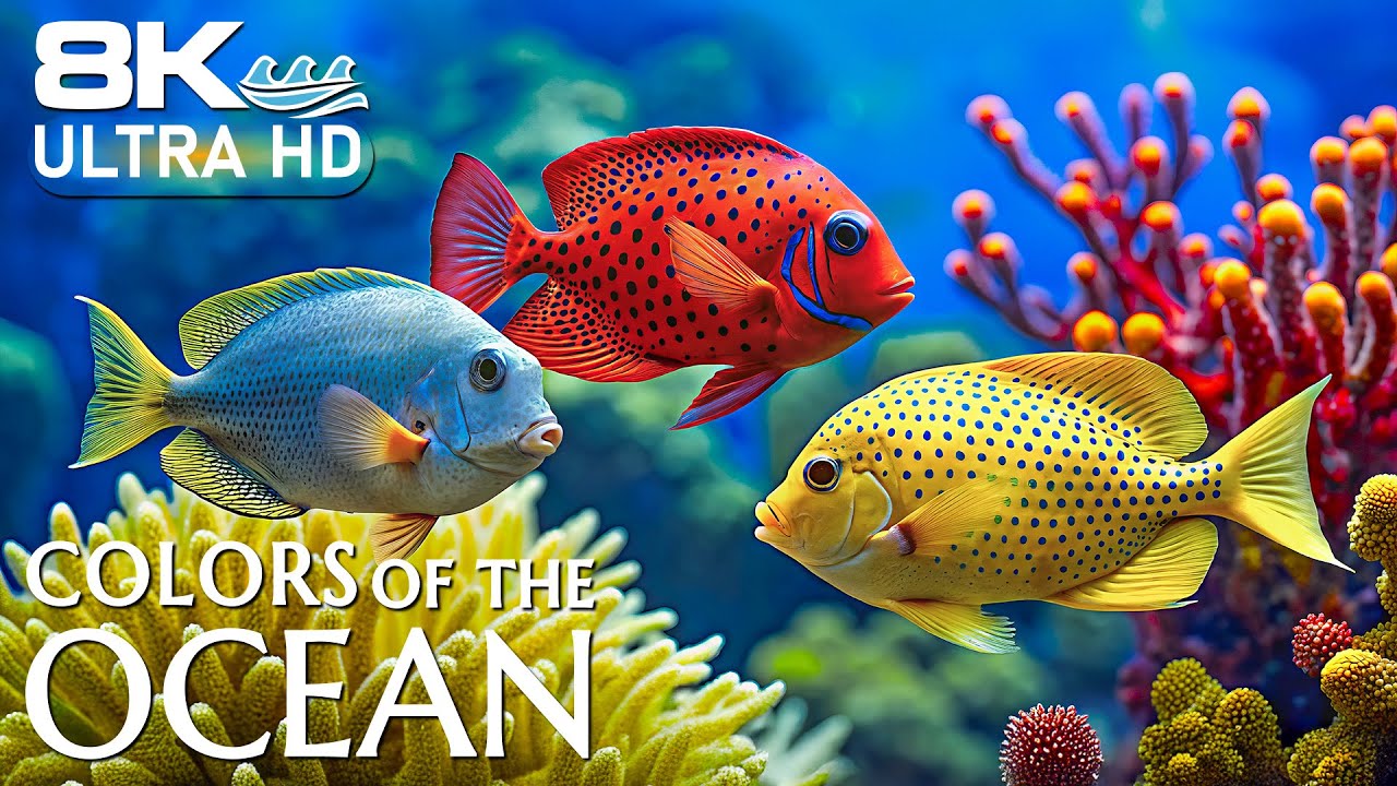 A Deep Ocean Journey 8K ULTRA HD Vibrant Fish and Soothing Audio for ...