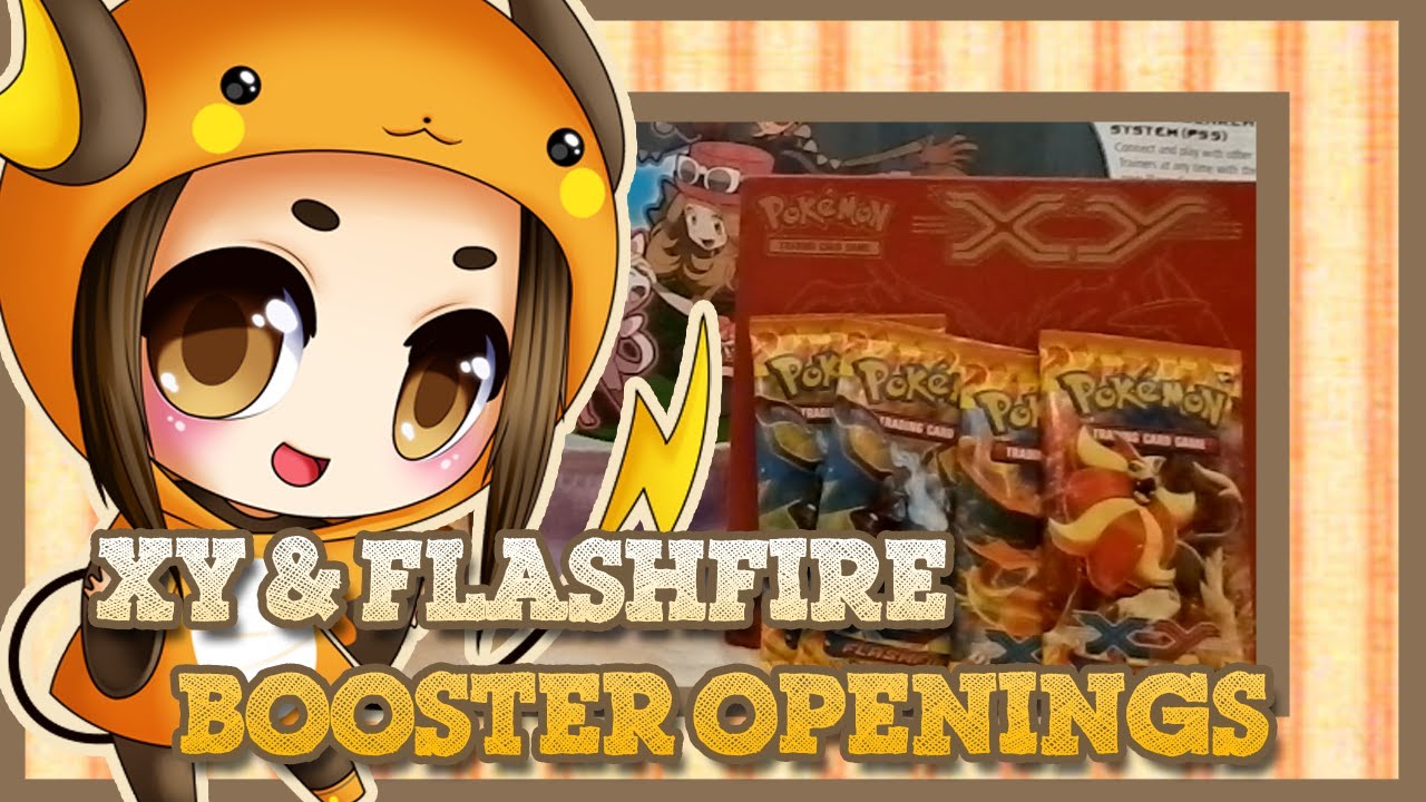 Saffie opens an XY Elite Trainer box & 4 Flashfire Boosters - YouTube