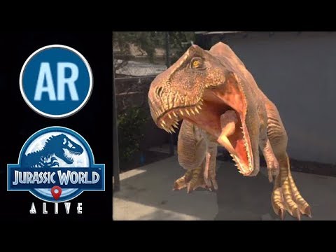 TYRANNOSAURUS REX IN AR (JURASSIC WORLD ALIVE) - YouTube