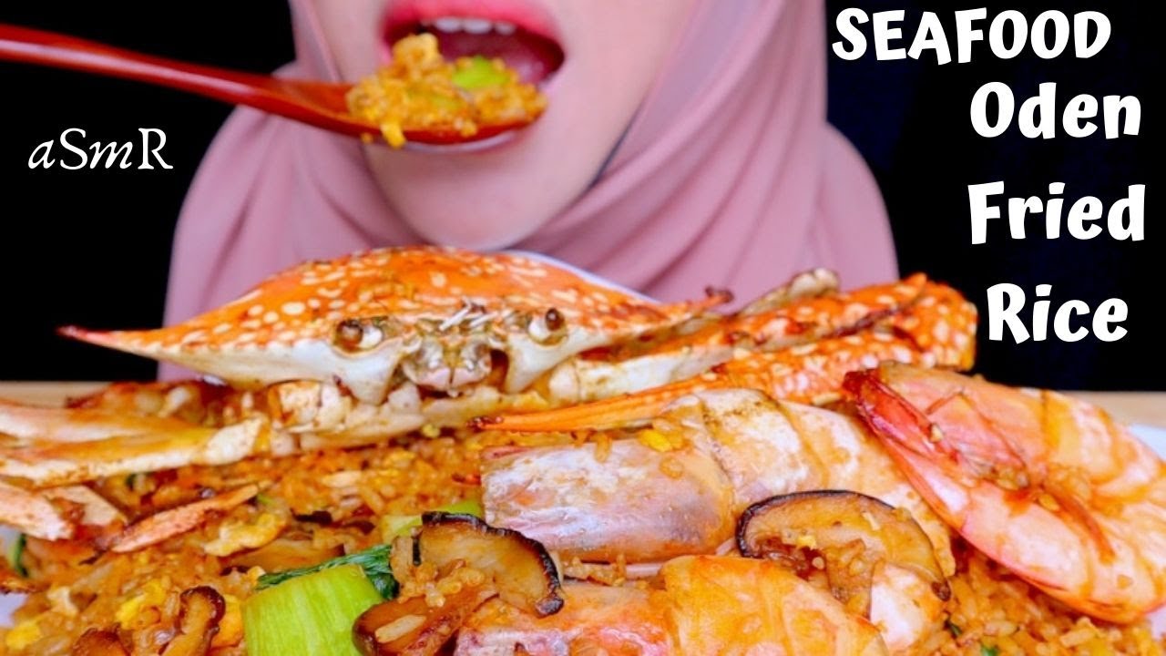 ASMR | SEAFOOD ODEN FRIED RICE | Eating Sounds | No Talking - YouTube