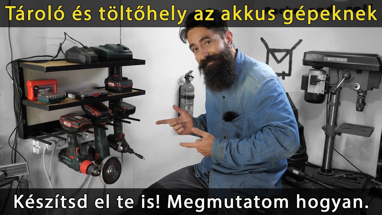 Tároló polc és töltőhely akkus gépeknek - készítés, hegesztés, diy ...