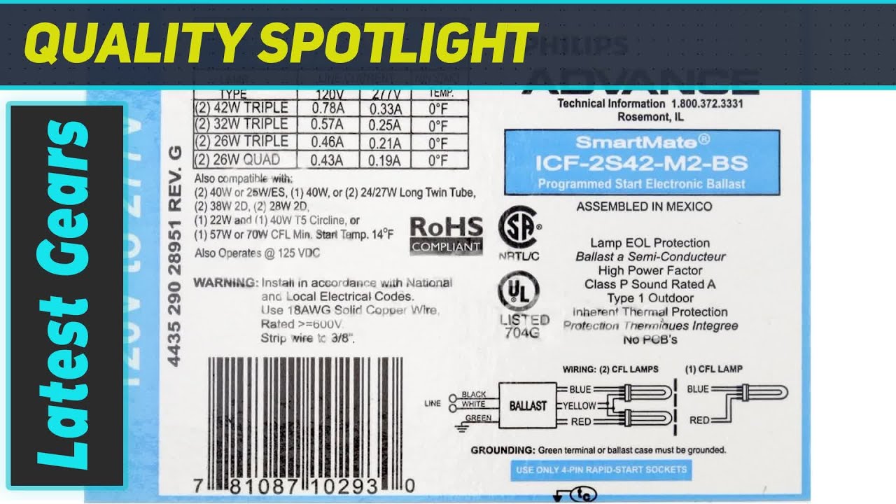 Advance ICF-2S42-M2-BS Compact Fluorescent Ballast: Best Performance for Your Lighting Needs ...
