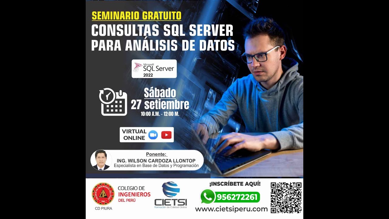SEMINARIO GRATUITO CONSULTAS SQL SERVER PARA ANÁLISIS DE DATOS 2025 - YouTube