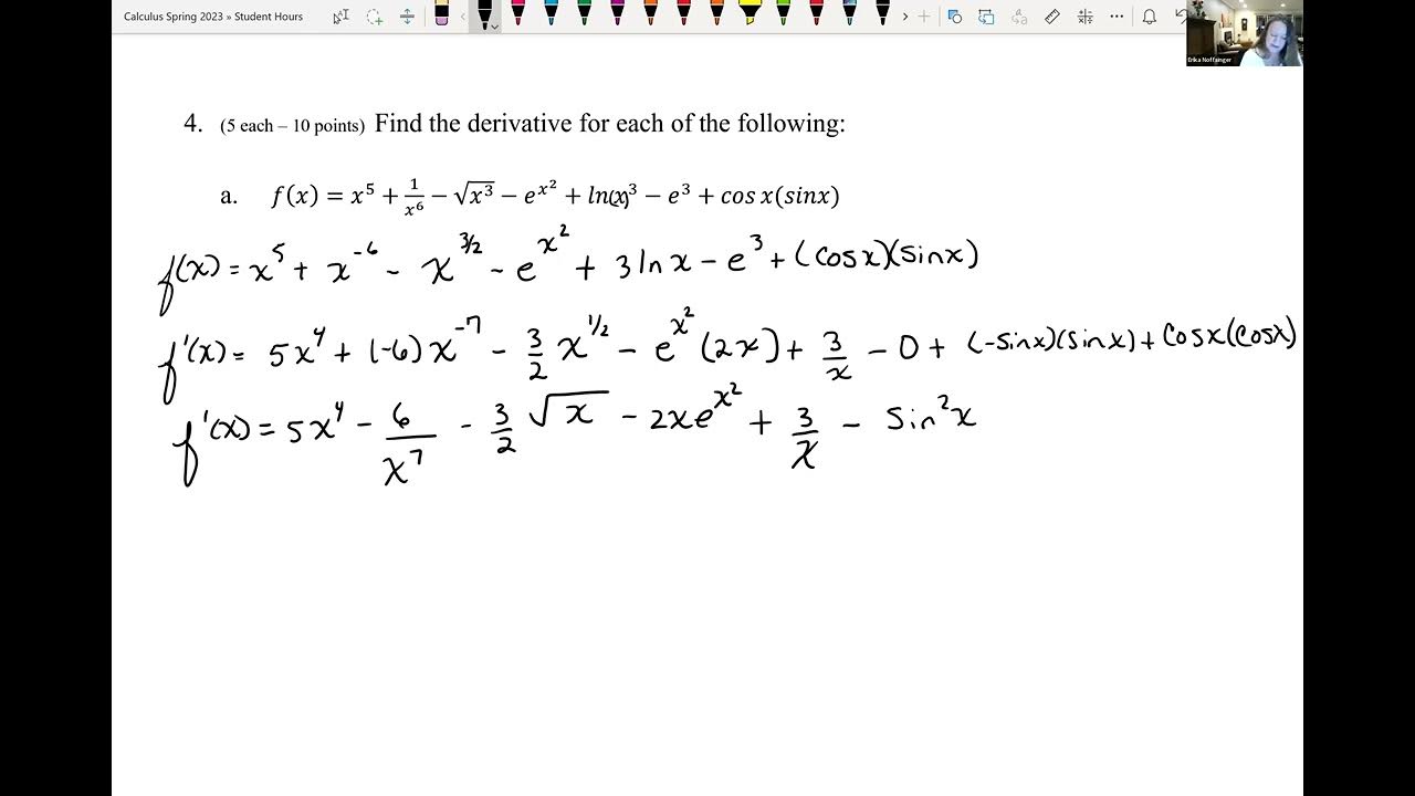 Using Derivative Rules to find Derivatives - YouTube