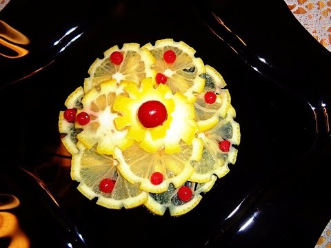 HOW TO MAKE LEMON FLOWER - LEMON GARNISH & FRUITS CARVING - ART IN ...