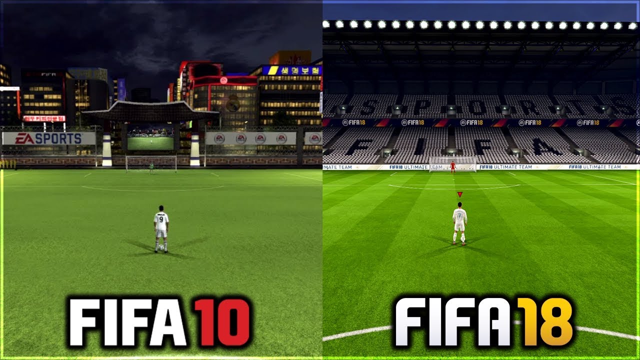 EVERY PRACTICE ARENA FROM FIFA 10 TO FIFA 18 - YouTube