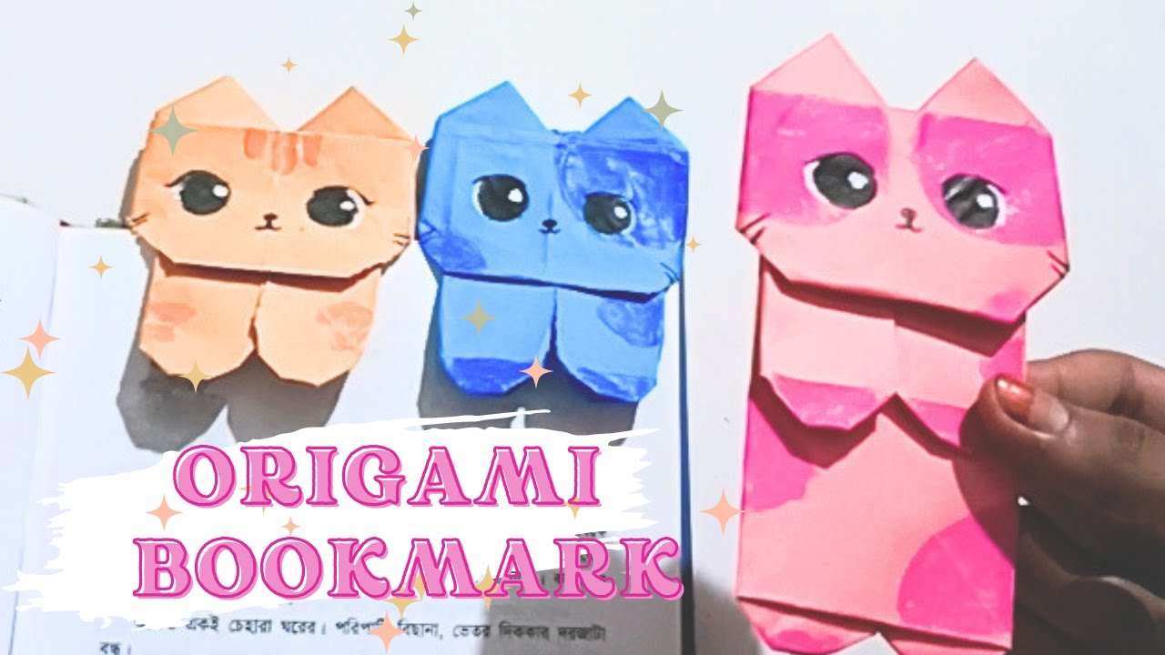 Origami Cat Bookmark. How to make paper cat - YouTube