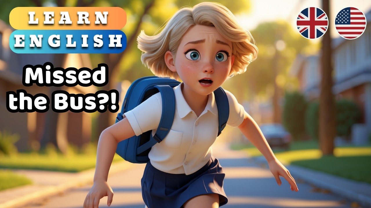 Missed the Bus?! Learn Real English from a Fun Morning Story | Emily’s ...