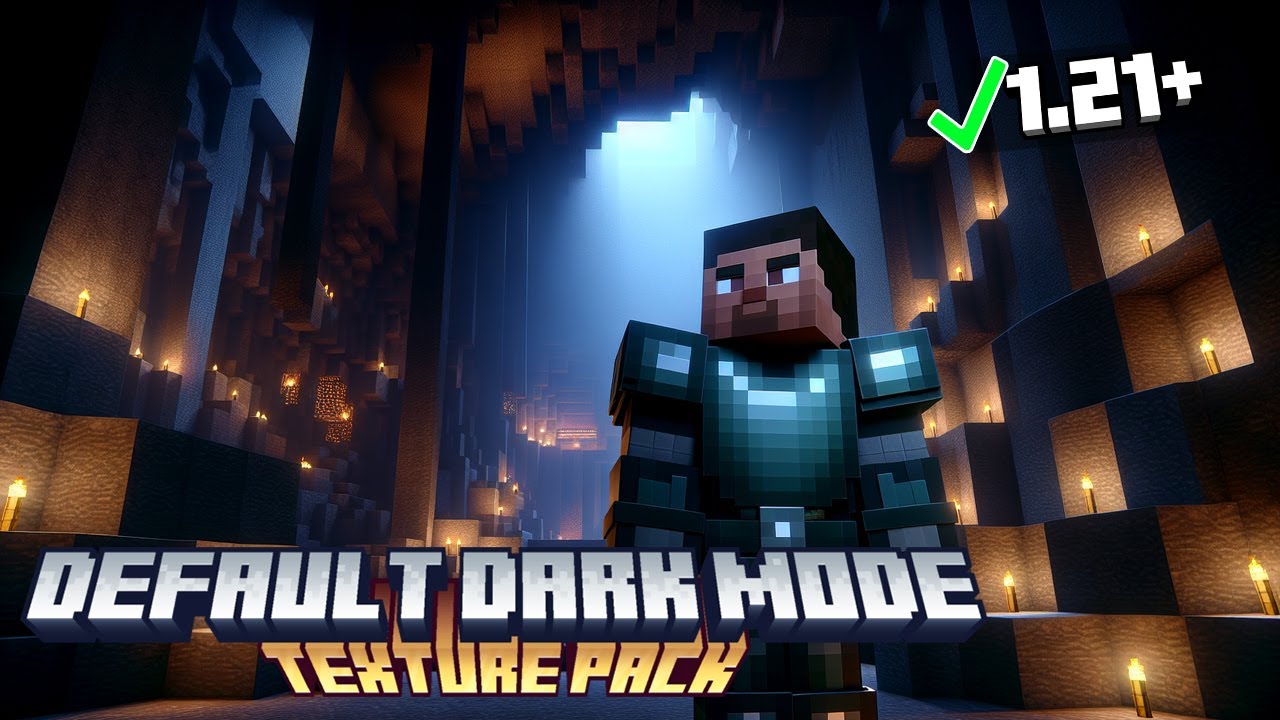 How to Download & Install Default Dark Mode Texture Pack in Minecraft 1.21.6 - YouTube