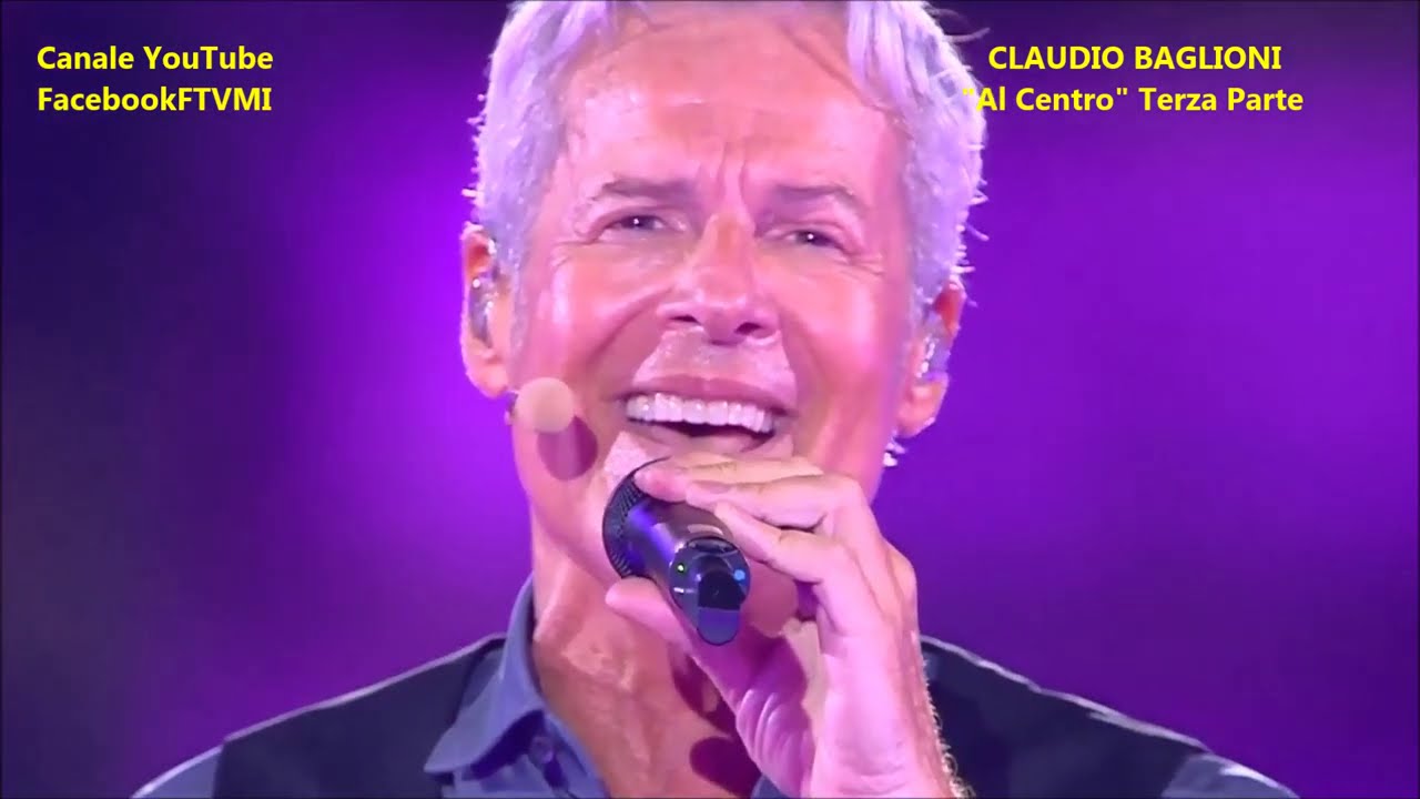 CLAUDIO BAGLIONI in Concerto Live - "AL CENTRO" Terza Parte - Arena di ...