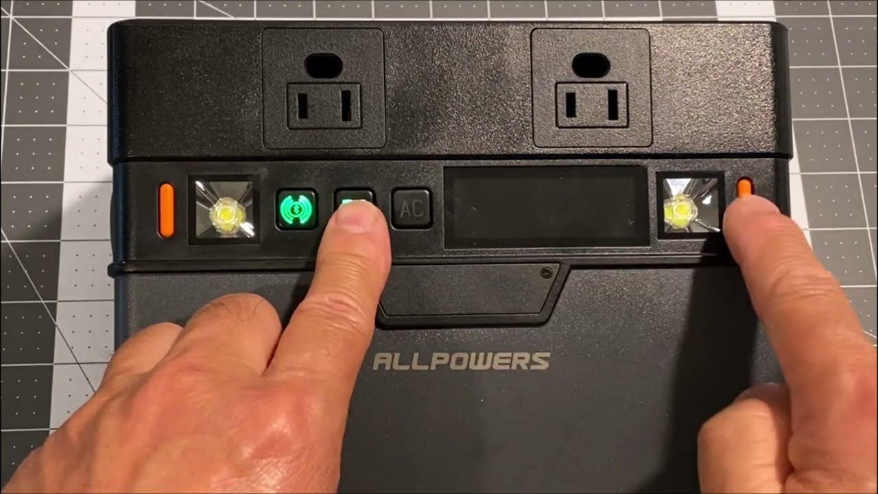 Charge while Discharging / Allpowers S300 / 288WH Portable Power Station Bluetooth Solar ...