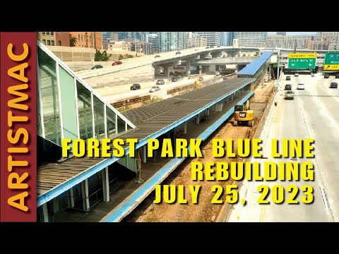 Forest Park Blue Line Rebuilding, July 25, 2023 - YouTube