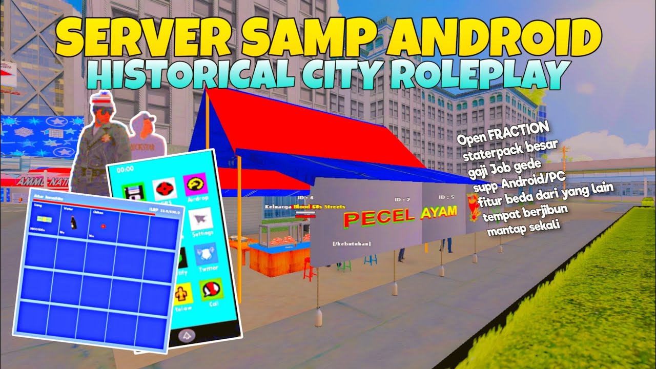 SERVER GTA SAMP ANDROID/PC || SAMP HISTORICAL CITY ROLEPLAY 🇮🇩 || GTA ...