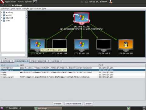 Armitage and Metasploit Training (2011) - 5. Maneuver - YouTube