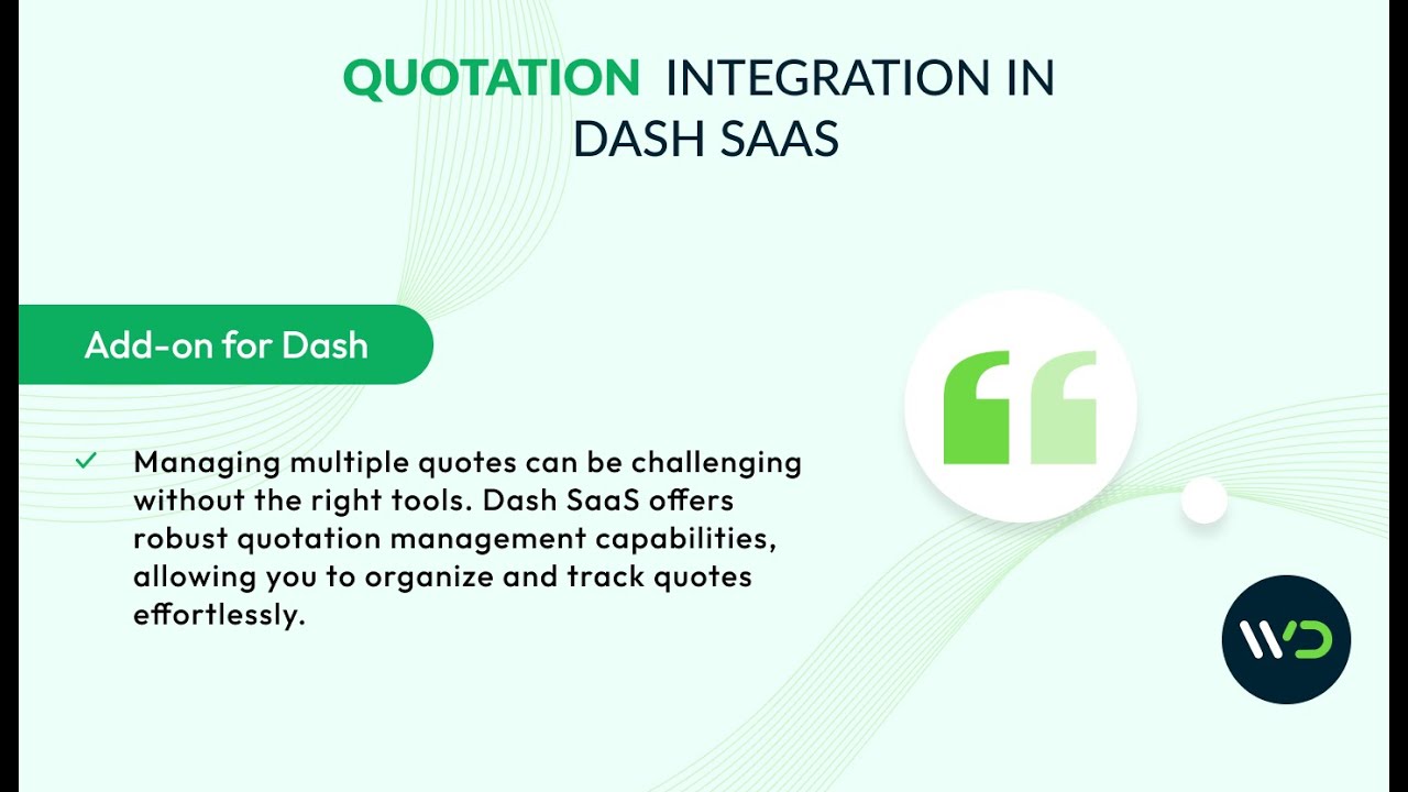 How to Use the Quotation Add-On in Dash SaaS | Step-by-Step Tutorial ...