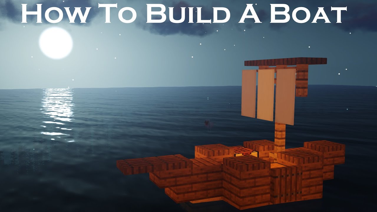 How To Build A Cozy Wooden Boat : Minecraft Tutorials - YouTube