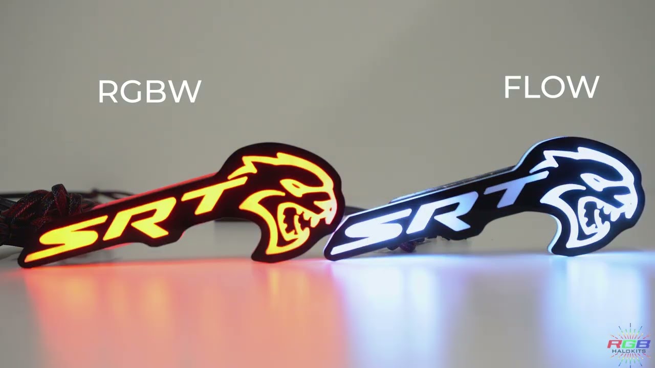 Illuminated SRT Hellcat LED Emblem - YouTube
