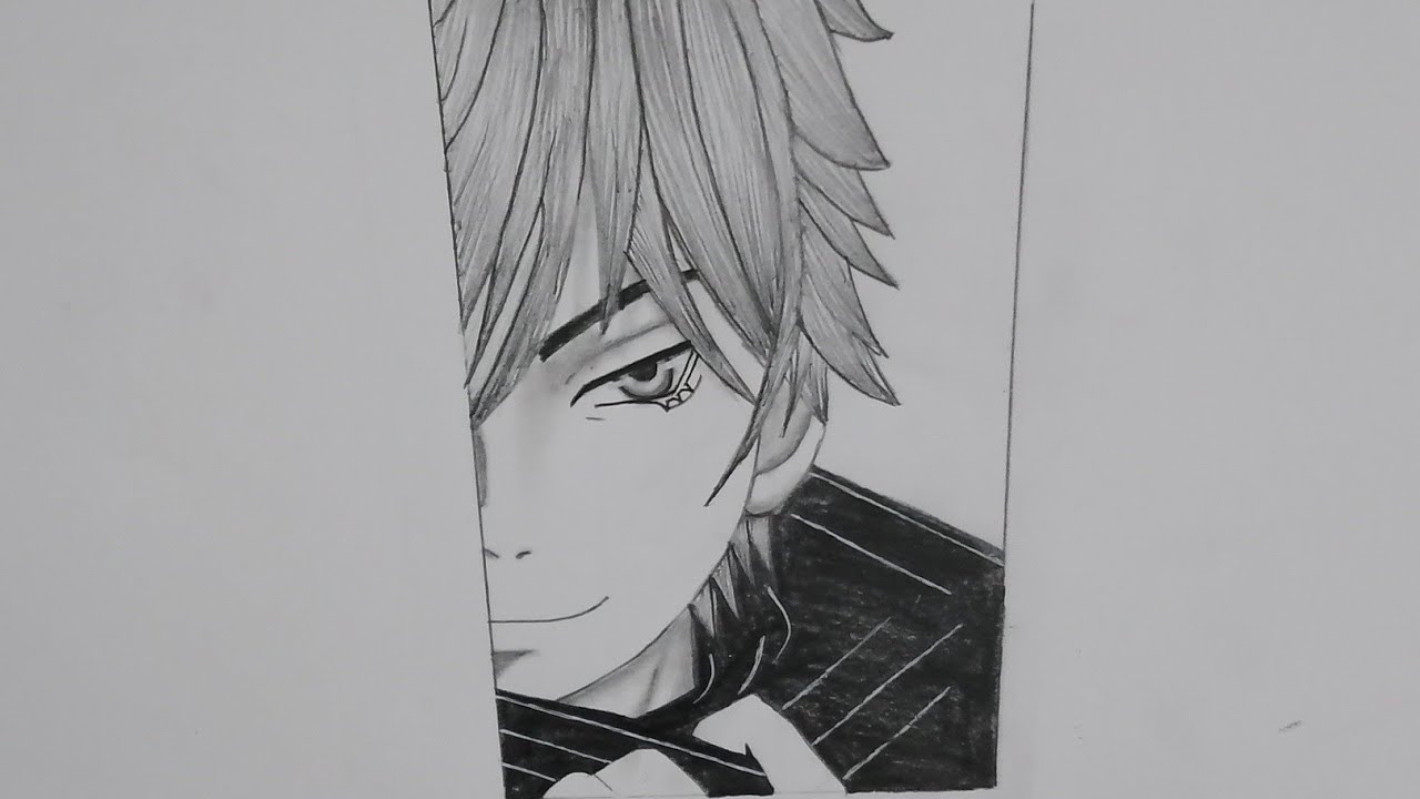 Easy way to draw Anime pencil sketch drawing/pencil sketch drawing # ...