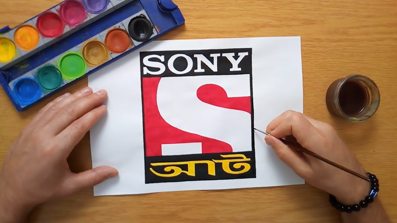 How to draw the SONY AATH logo - কীভাবে সনি আট লোগো তৈরি করবেন - সনি আট ...