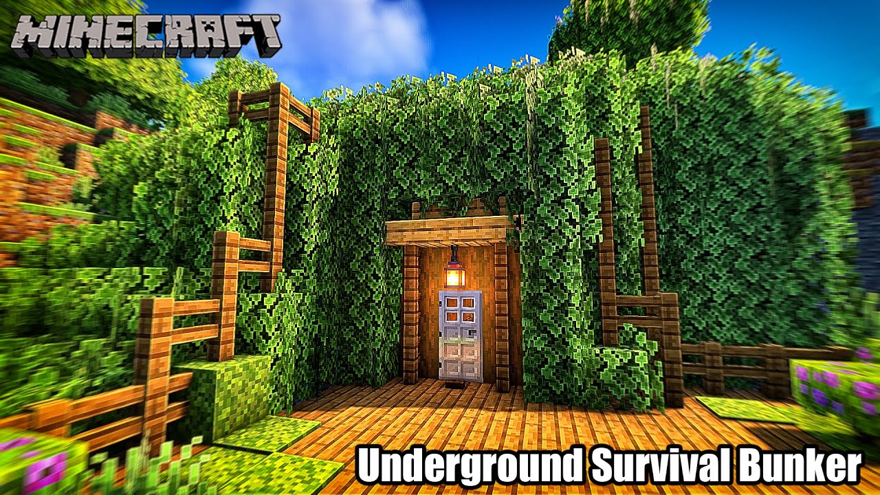 Minecraft - How To Build An Underground Survival Bunker - YouTube