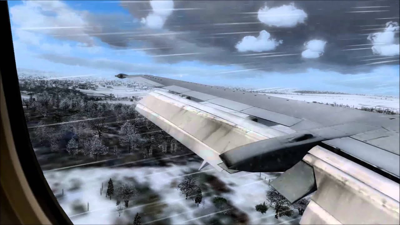 [FSX] SNOW LANDING VIENNA | LUFTHANSA 737-500 | HD - YouTube