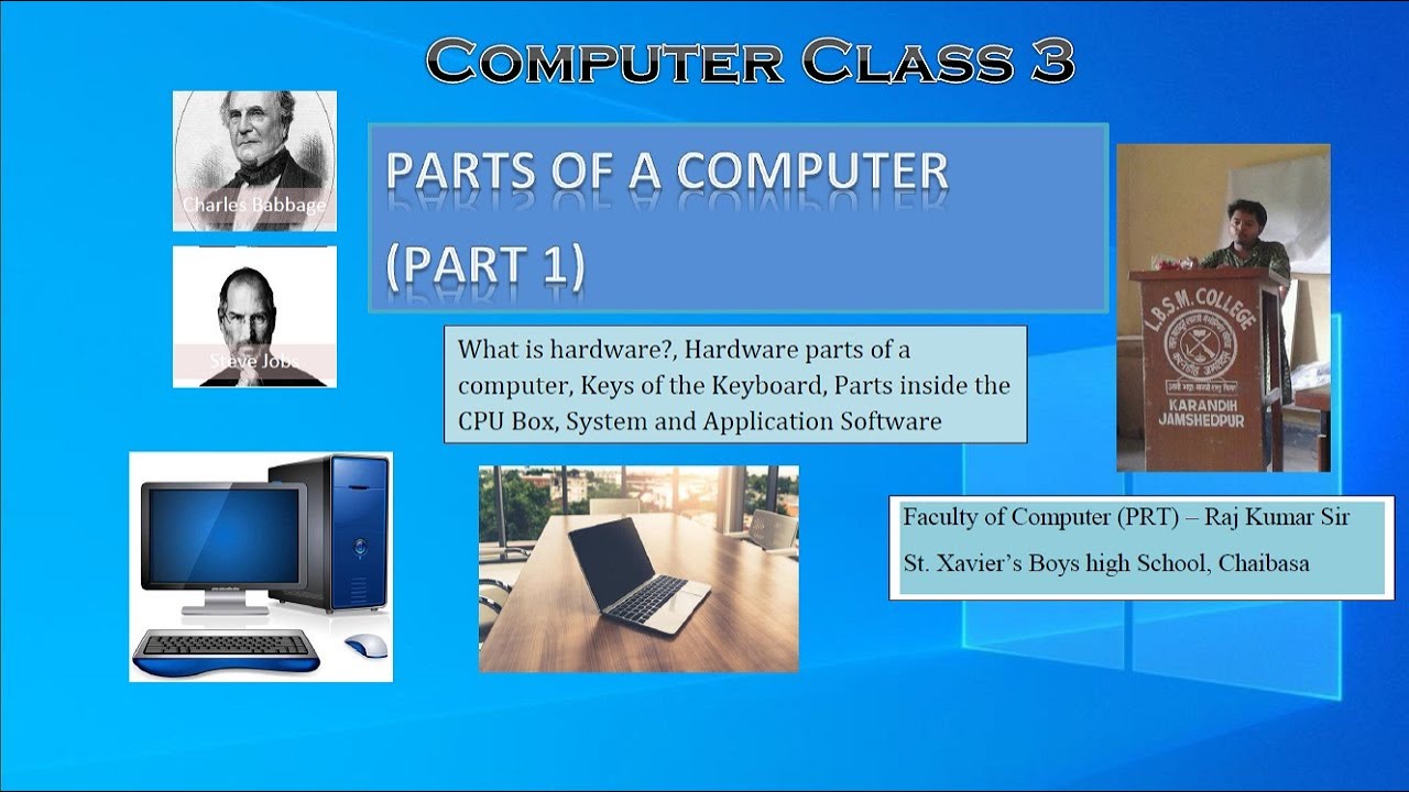 Parts of a Computer [Class 3] (Part 1) - YouTube