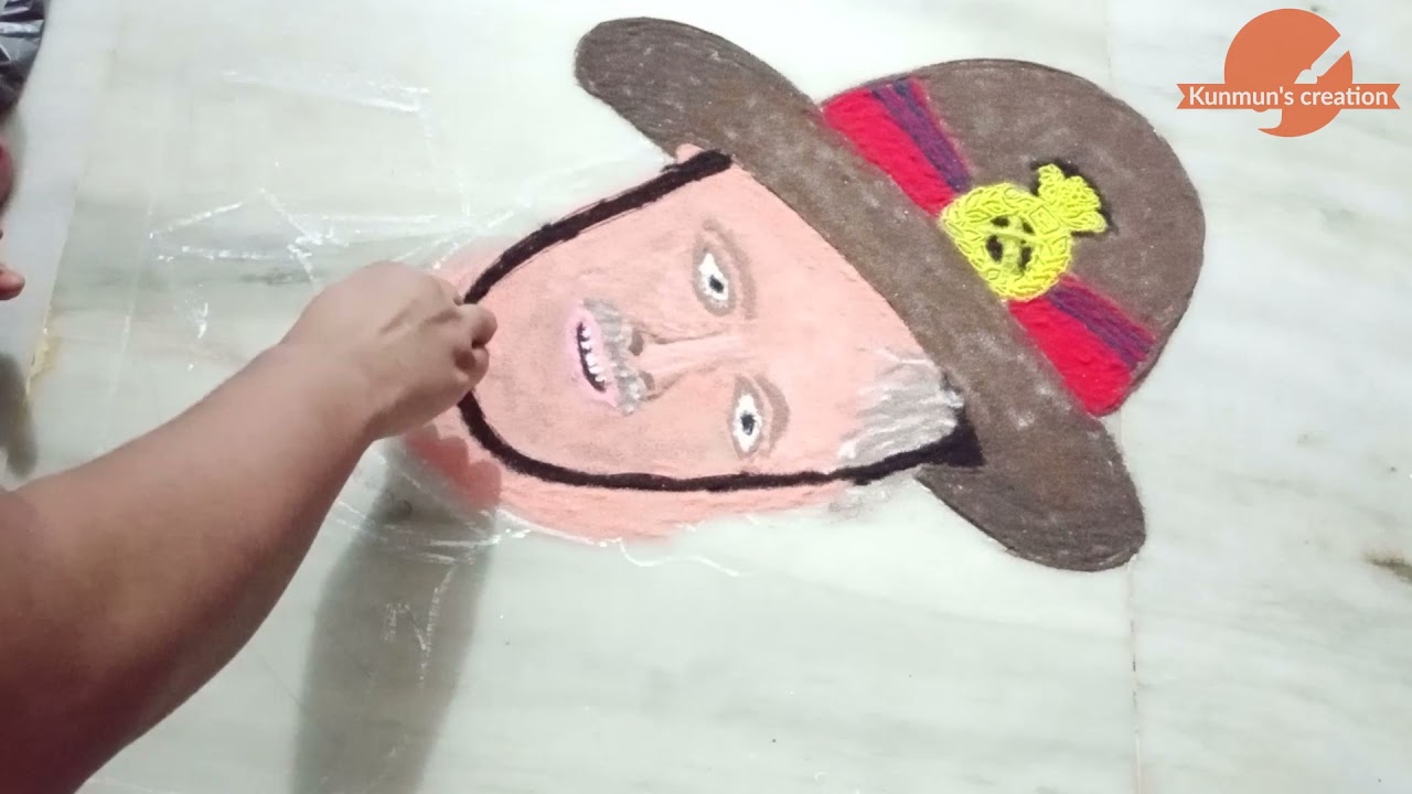 Rangoli art of General BIPIN RAWAT |#rangoli designs ll INDIAN ARMY ...