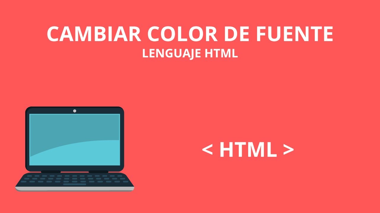 Como cambiar el color de la fuente en HTML - YouTube