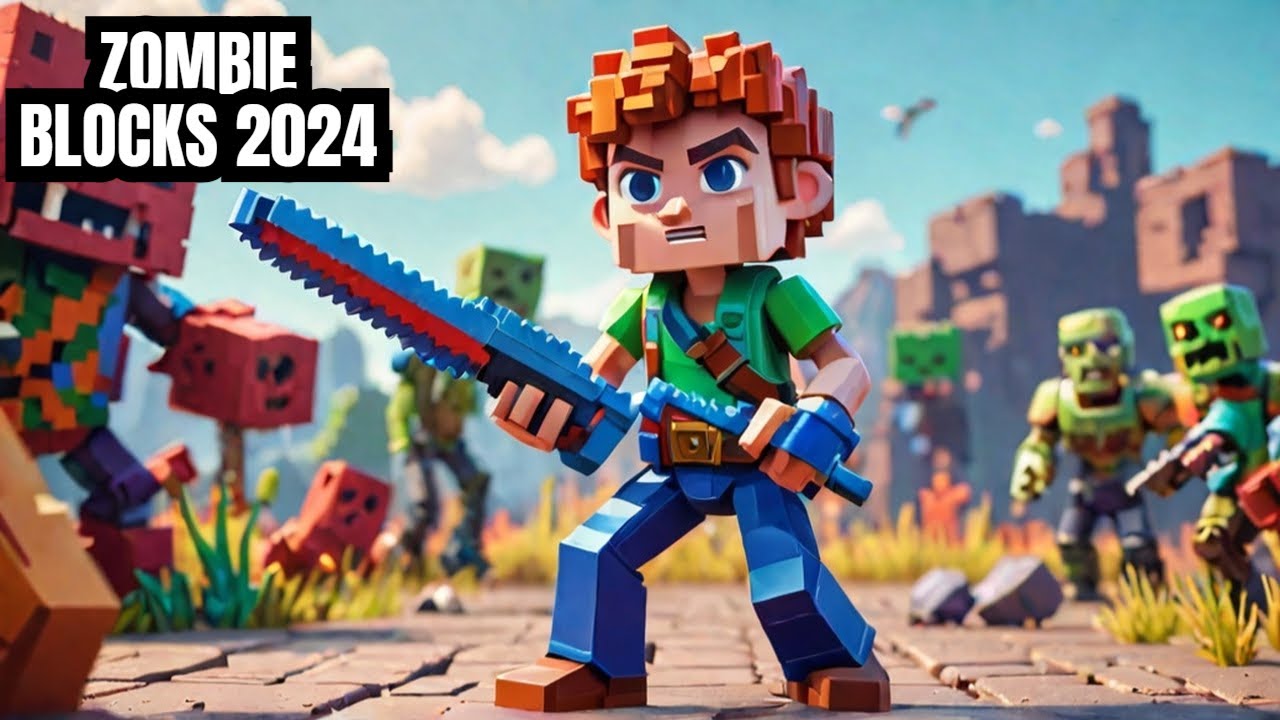 ZOMBIE BLOCKS GAME PLAY IN 3D ANIMATION || ONE OF THE BEST SERVIVAL ...