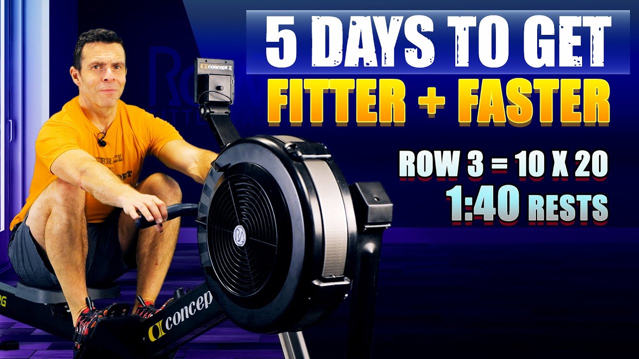 20 Minute Rowing Sprint Workout | Day 3 Sprint Rowing Challenge | with ...