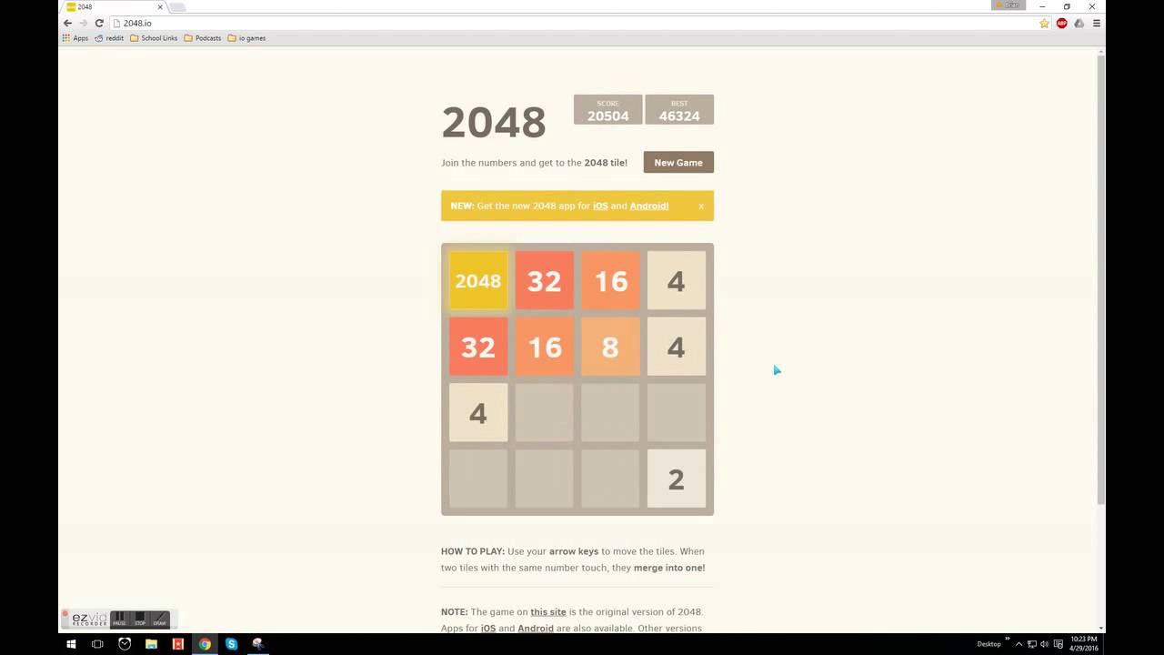 4096 Tile on 4x4 Board - YouTube