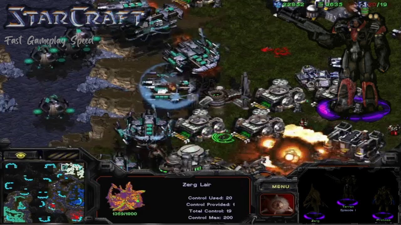 StarCraft 1 Classic Game Fast Replay (Game #1) - YouTube