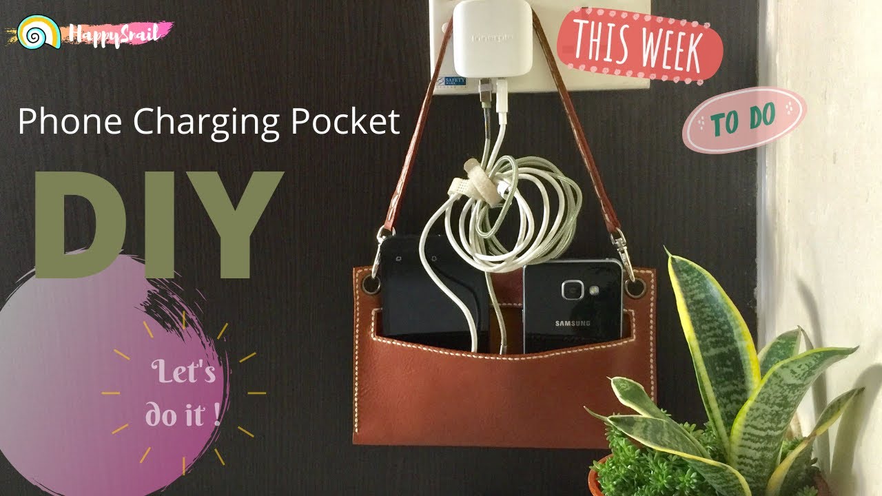 HOW DO I DIY PHONE CHARGING POCKET | DIY phone holder for charging ...