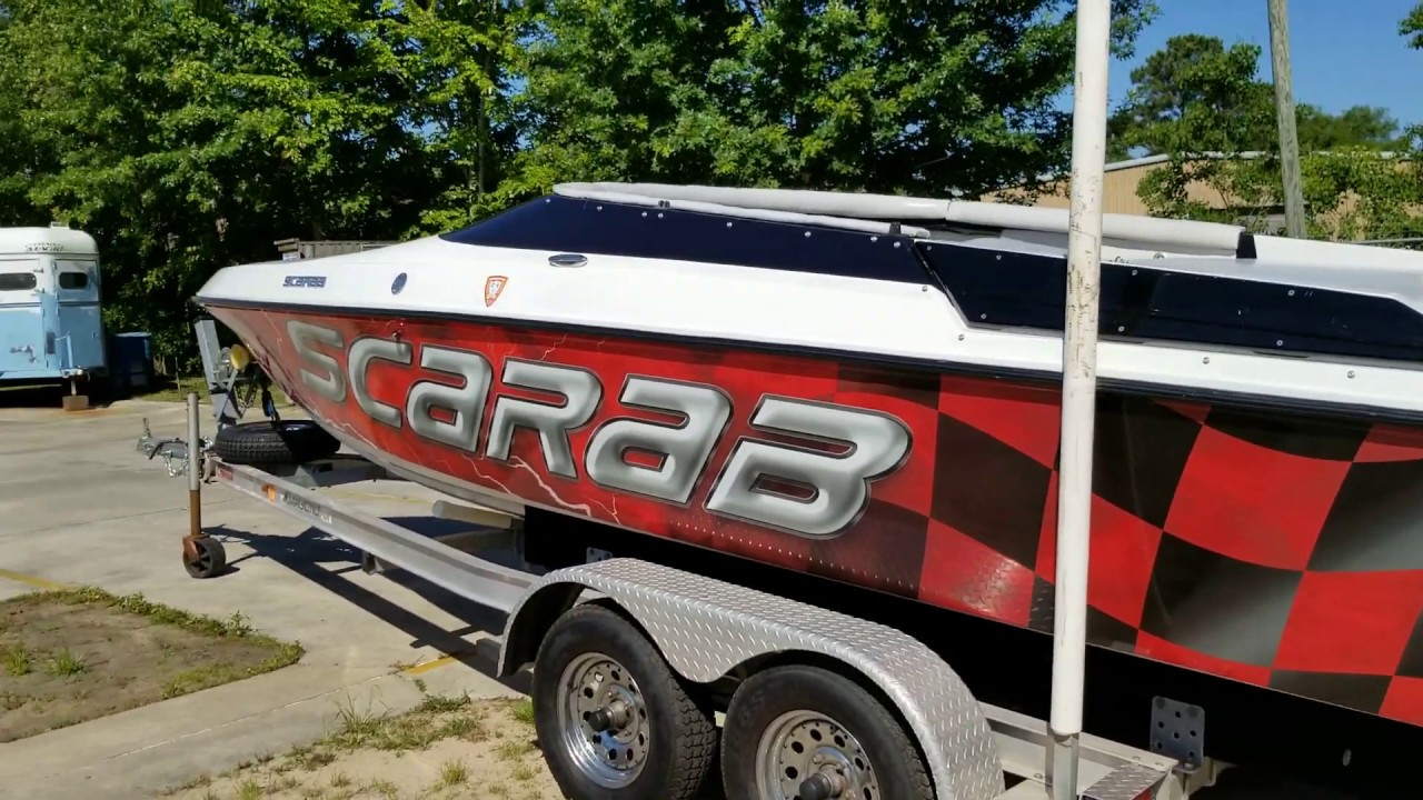 Scarab boat wrap custom design#boatwraps, #boatlife, #fishingboat - YouTube