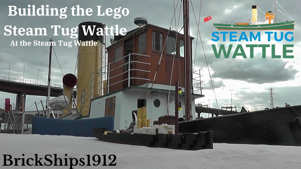 Building the Lego Steam Tug Wattle at the Steam Tug Wattle - YouTube