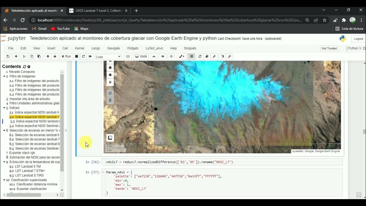 10 NDSI L7 GEE python - YouTube