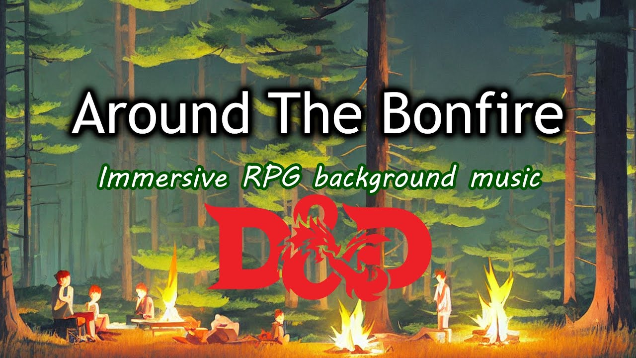 Campfire at Night - DnD TTRPG relaxed BG Music - 1 Hour long - YouTube