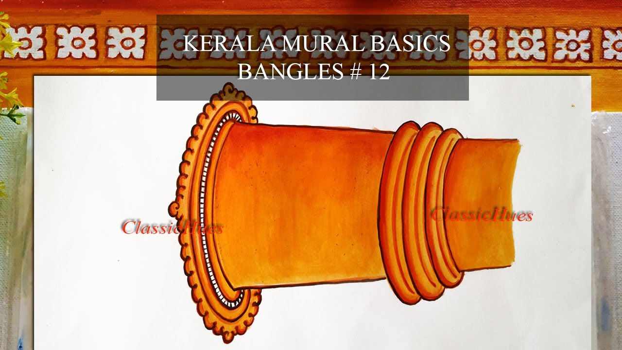How To Draw BANGLES in Kerala Murals | Kerala Mural Painting Basic ...
