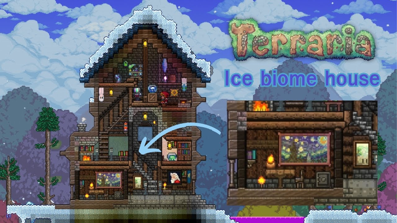 Terraria 1.4 สไตล์สร้างบ้าน Ep.16 (Ice biome house) - YouTube